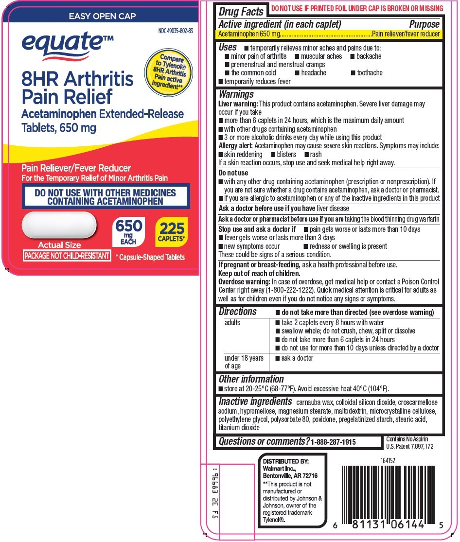 Equate 8HR Arthritis Pain Relief (tablet, film coated, extended release ... Equate 8HR Arthritis Pain Relief (tablet, film coated, extended release ...